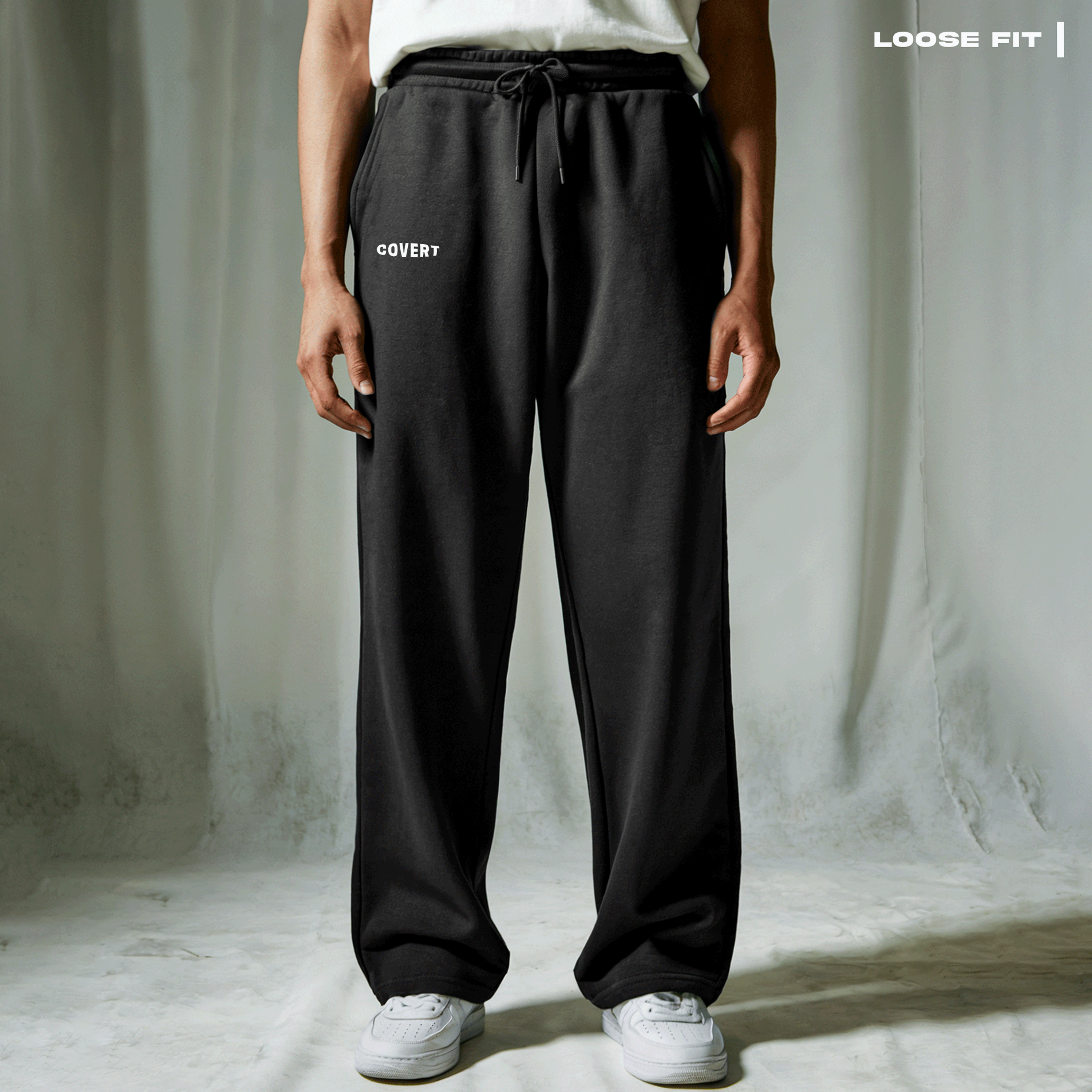 Solids: Black Korean Sweatpants – Covert