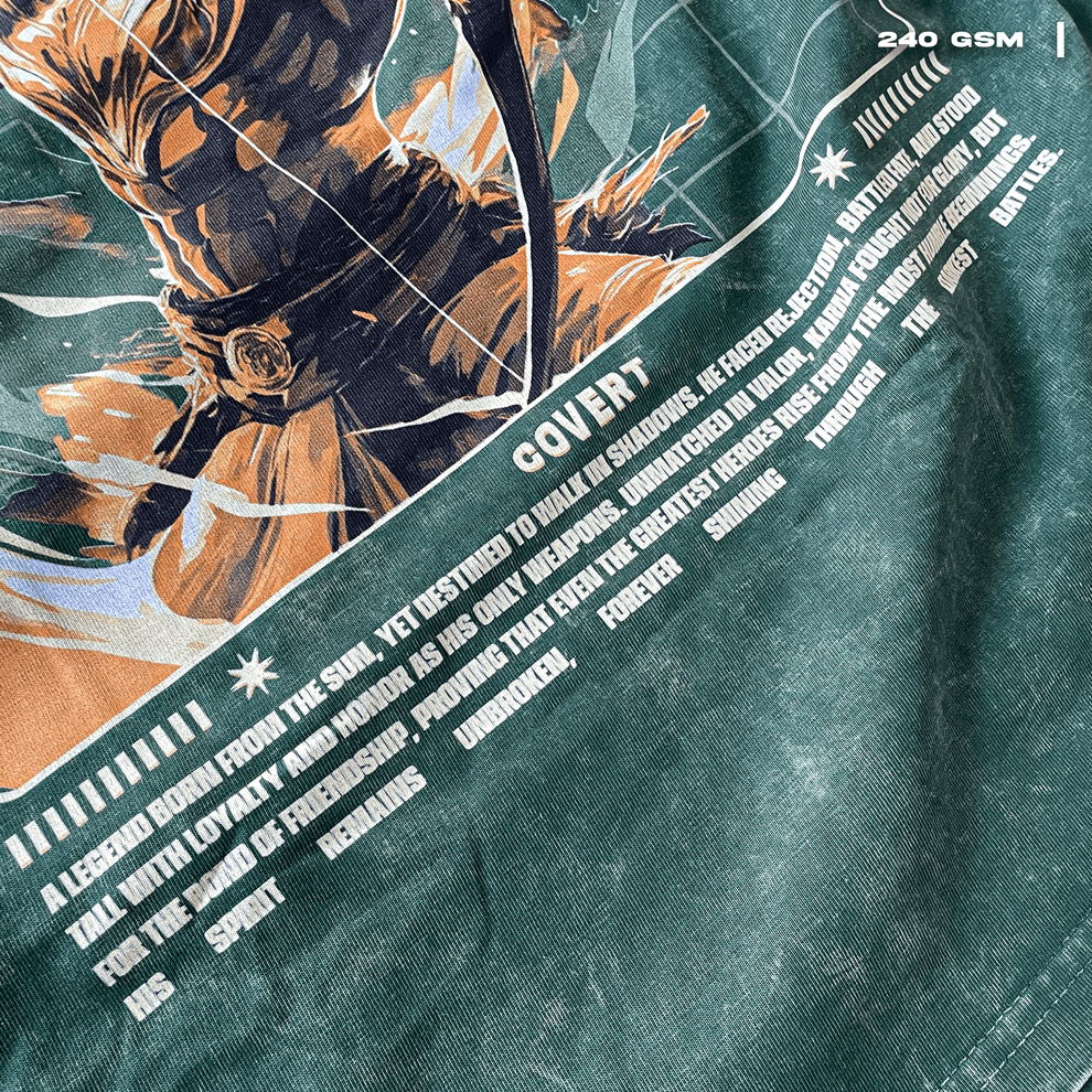 Karna: The Unbroken Warrior Oversized T-shirt (Acid Wash) – Covert